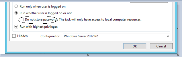 Windows Server 2012 Scheduled Task Access Issue With Script Everyething